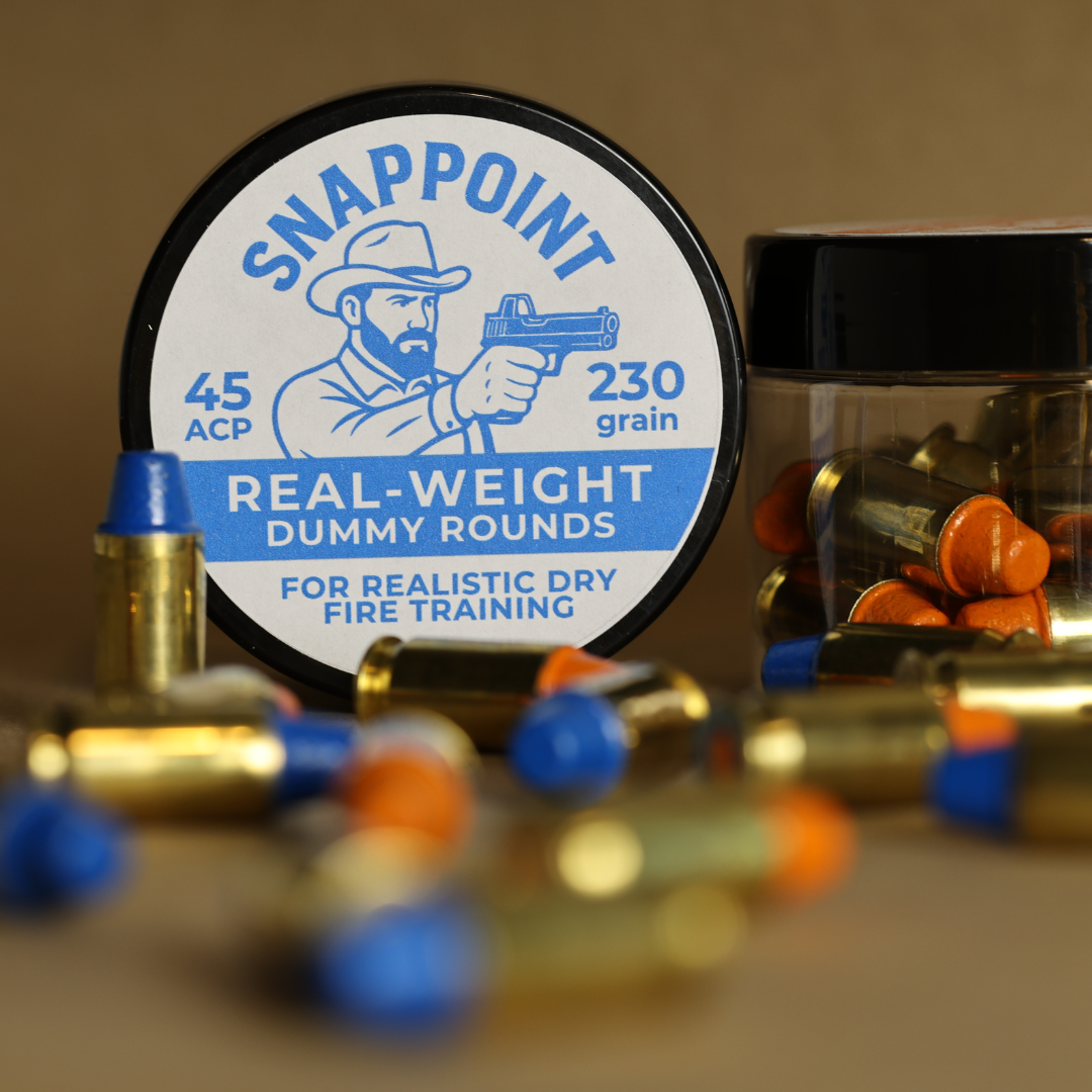 SnapPoint .45 ACP Snap Caps | Real-Weight Dry Fire Dummy Rounds