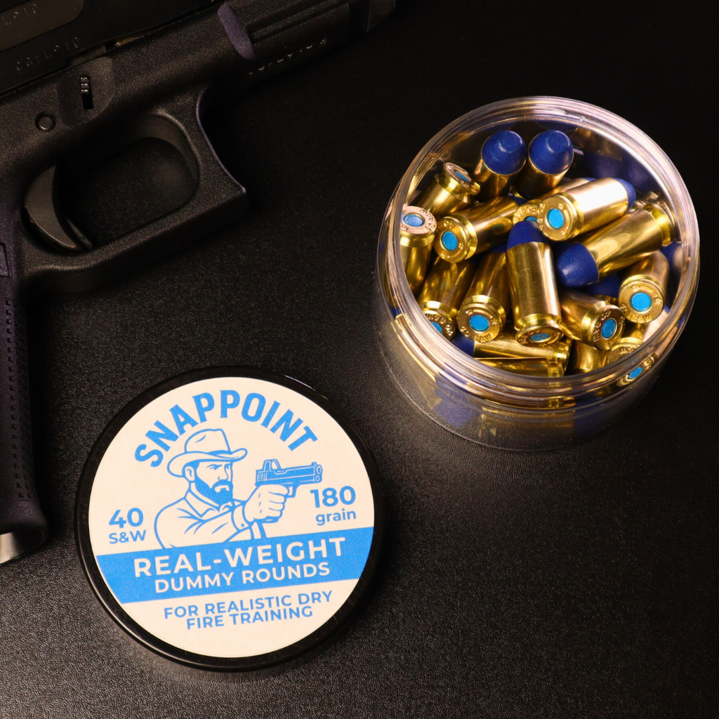 40 S&W Snap Caps | Real Weight Dry Fire Dummy Rounds – SnapPoint